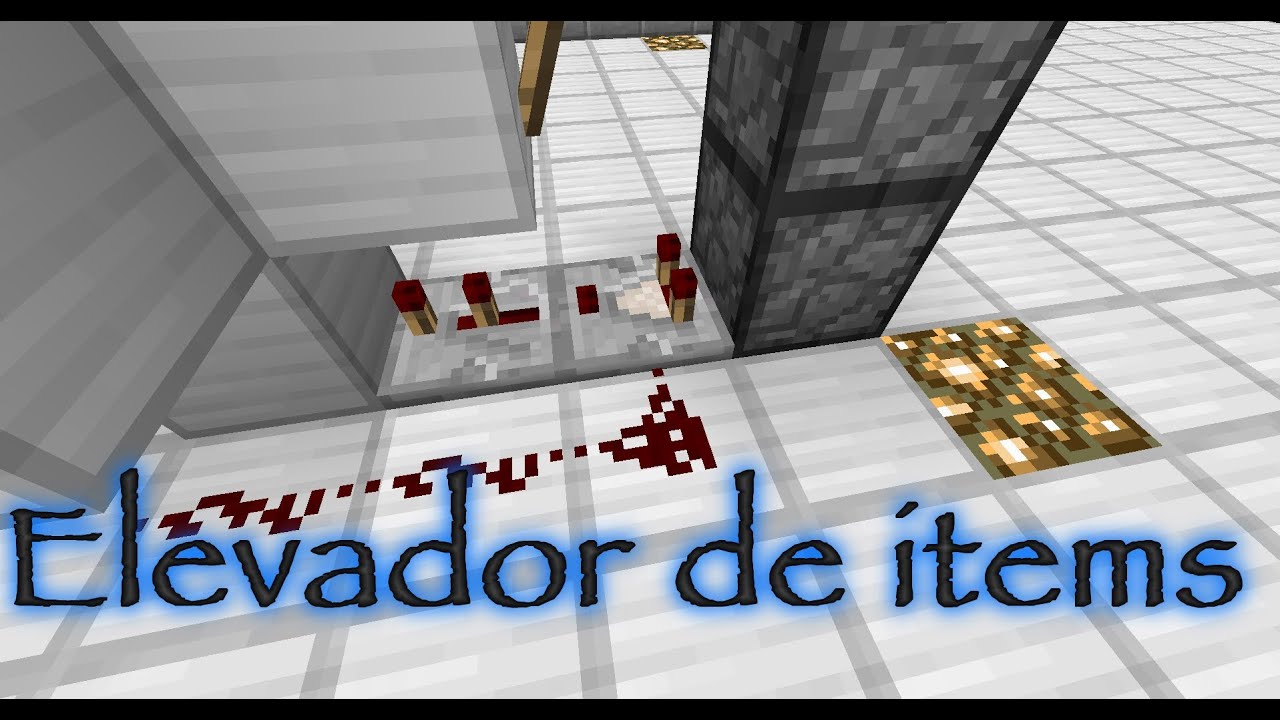 Tutorial de redstone: Elevador/Ascensor de items [Muy compacto y rápido] - Minecraft - YouTube