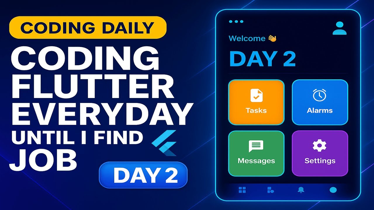 Coding Flutter Everyday Until I Find a Job – Day 2 - YouTube