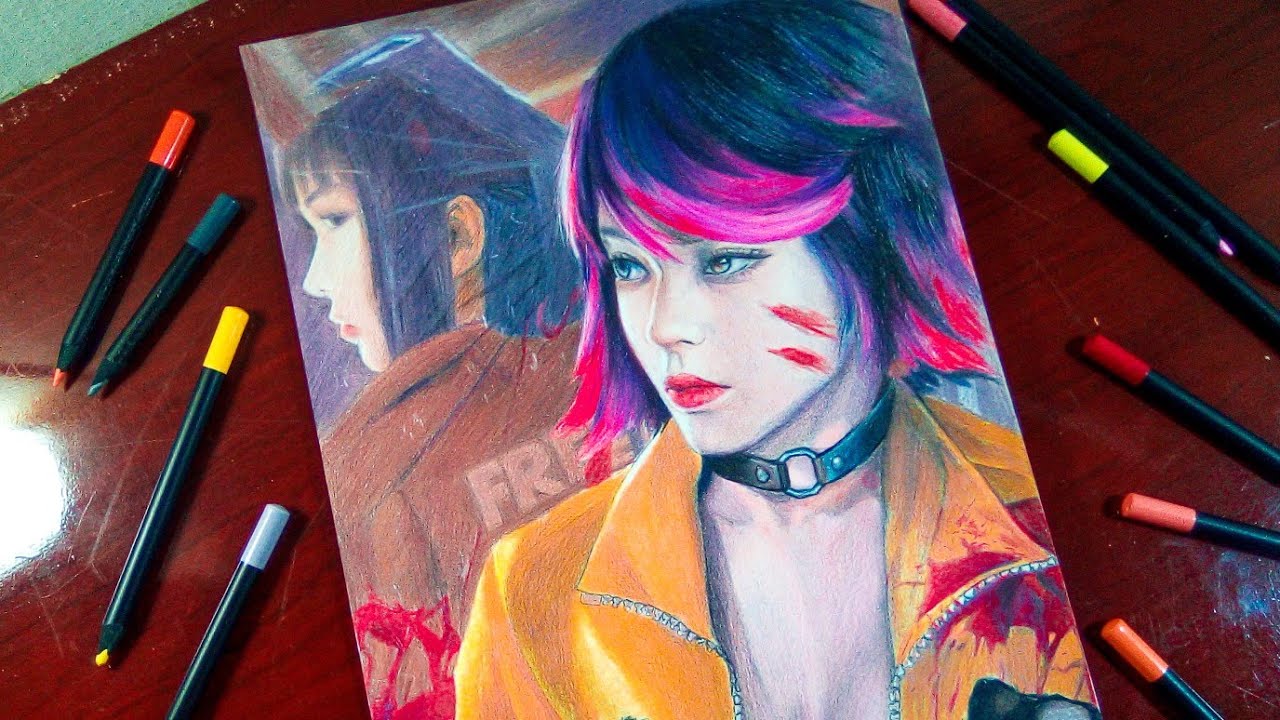 Speed Drawing KELLY VENTANIA (Drawing Free Fire) - YouTube