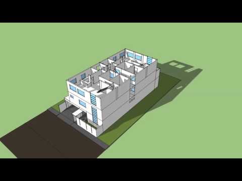 Fano house preliminary basic 3d massing study - YouTube
