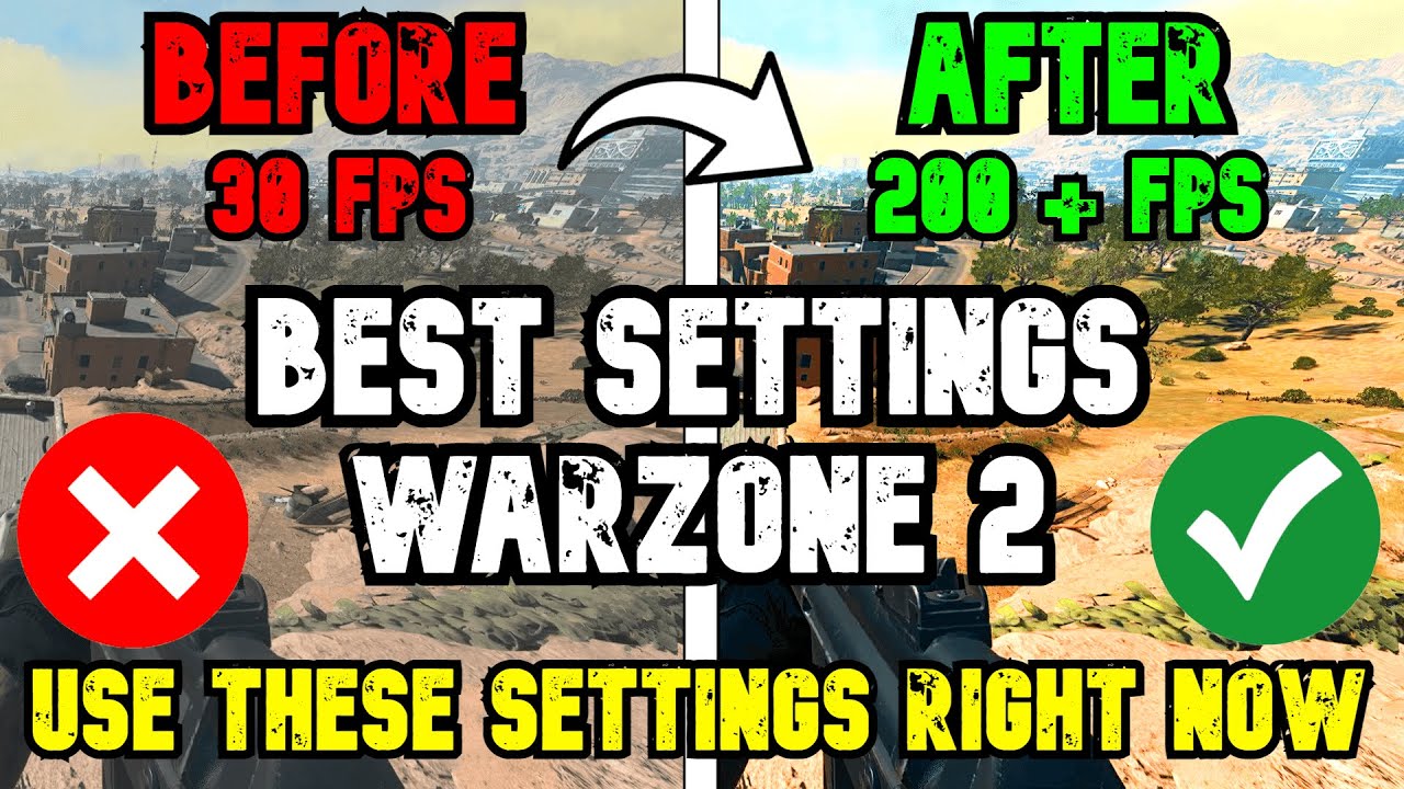 BEST WARZONE 2 SETTINGS FOR HIGH FPS: Ultimate Warzone 2 Optimization ...