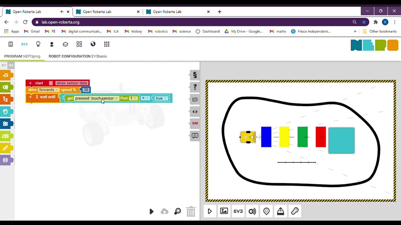 Open Roberta Lab Ultrasonic distance sensor - YouTube