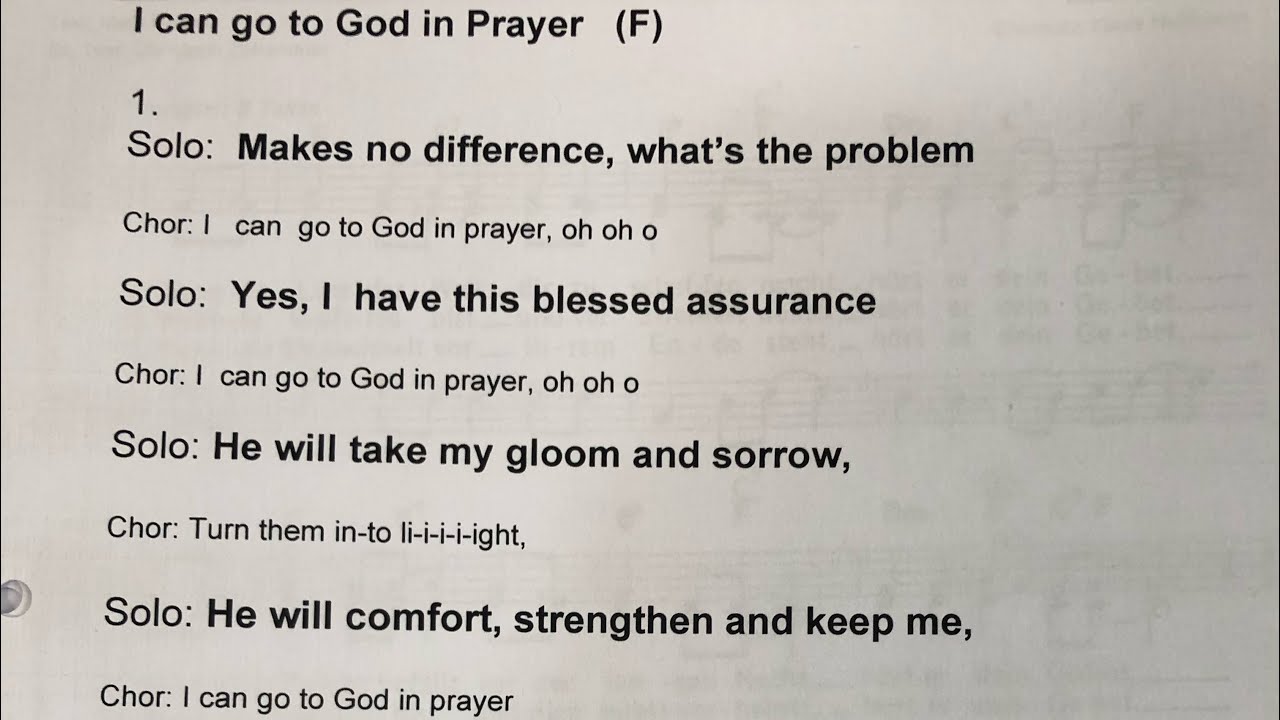 I can go to God in Prayer - YouTube
