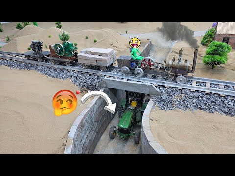 Built bridge for train and powerful tractor and engine water pump @Vortrixe 