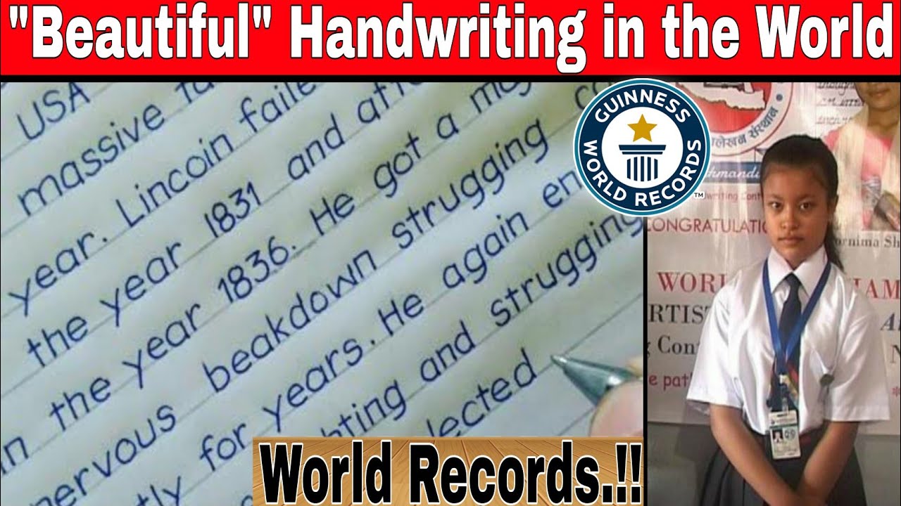 most beautiful handwriting in the world 😍| #world_records 🔥 - YouTube