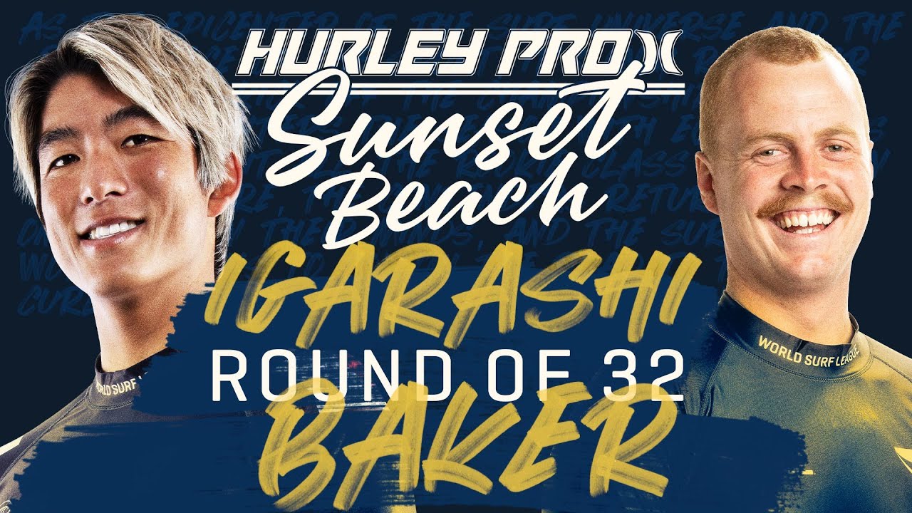 Kanoa Igarashi vs Jackson Baker | Hurley Pro Sunset Beach 2023 - Round of 32 Heat Replay - YouTube
