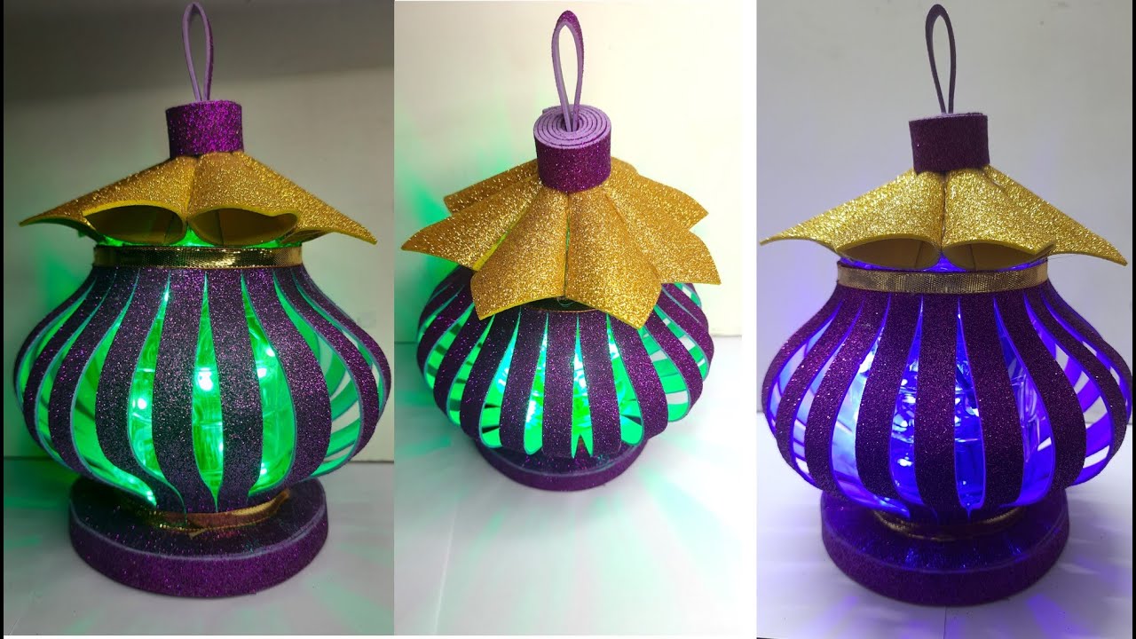 DIY Lantern from plastic bottle container I lantern making ideas I ...
