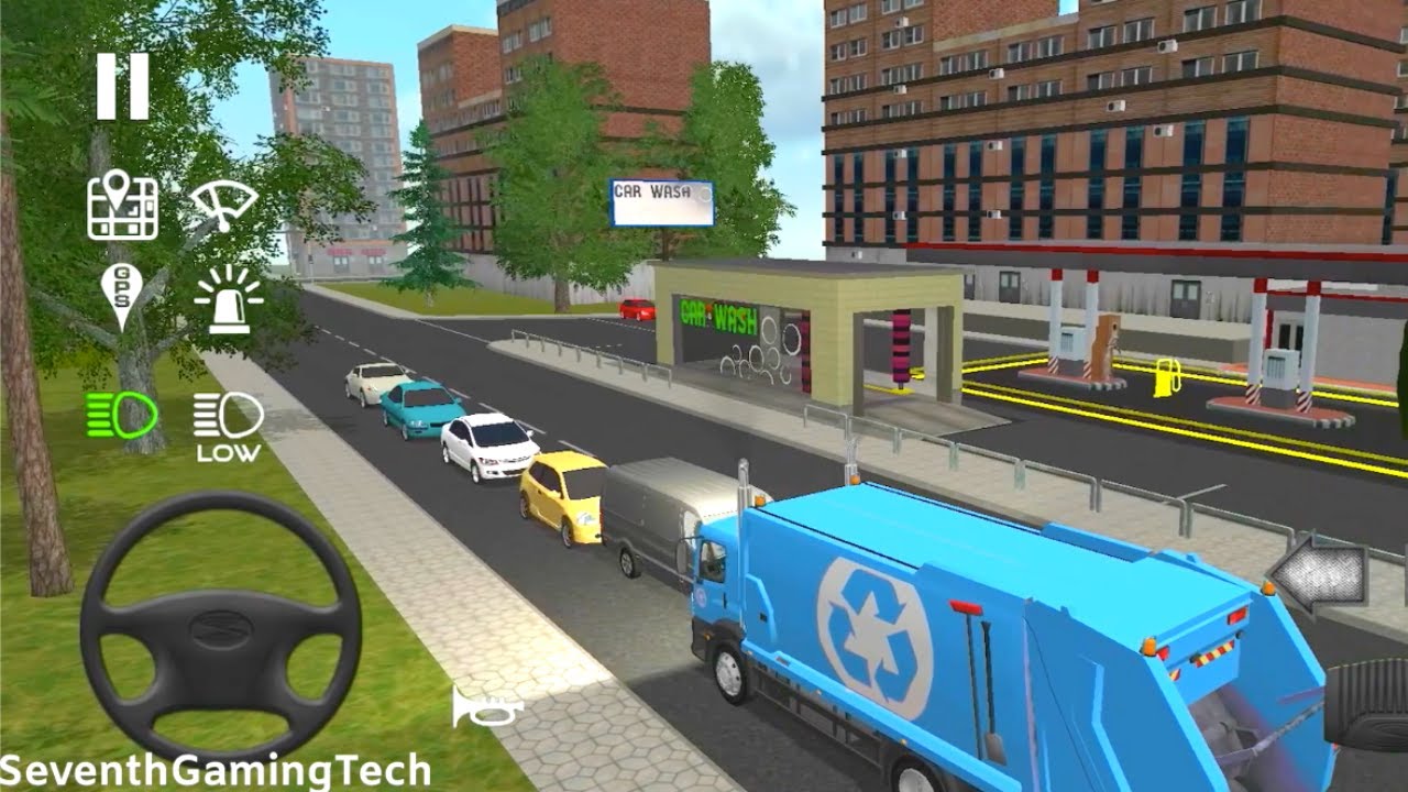 Truck Causes Traffic Jam ASMR Remastered Map 🚛♻️ Trash Truck Simulator ...