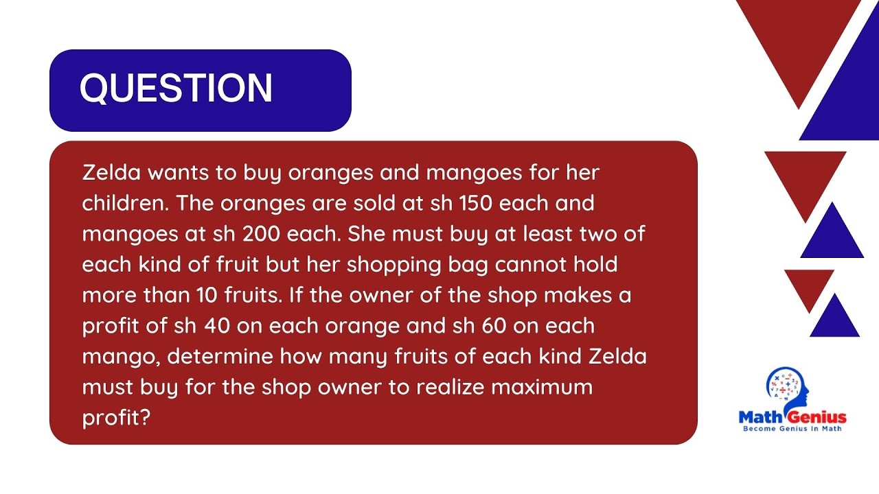 How to formulate linear programming equations from Word Problems - Part VII - YouTube