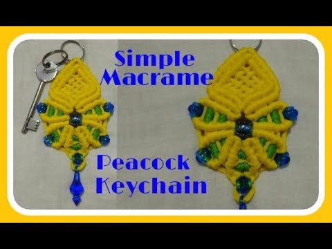 Easy Tutorial Of Macrame Peacock Keychain. - YouTube
