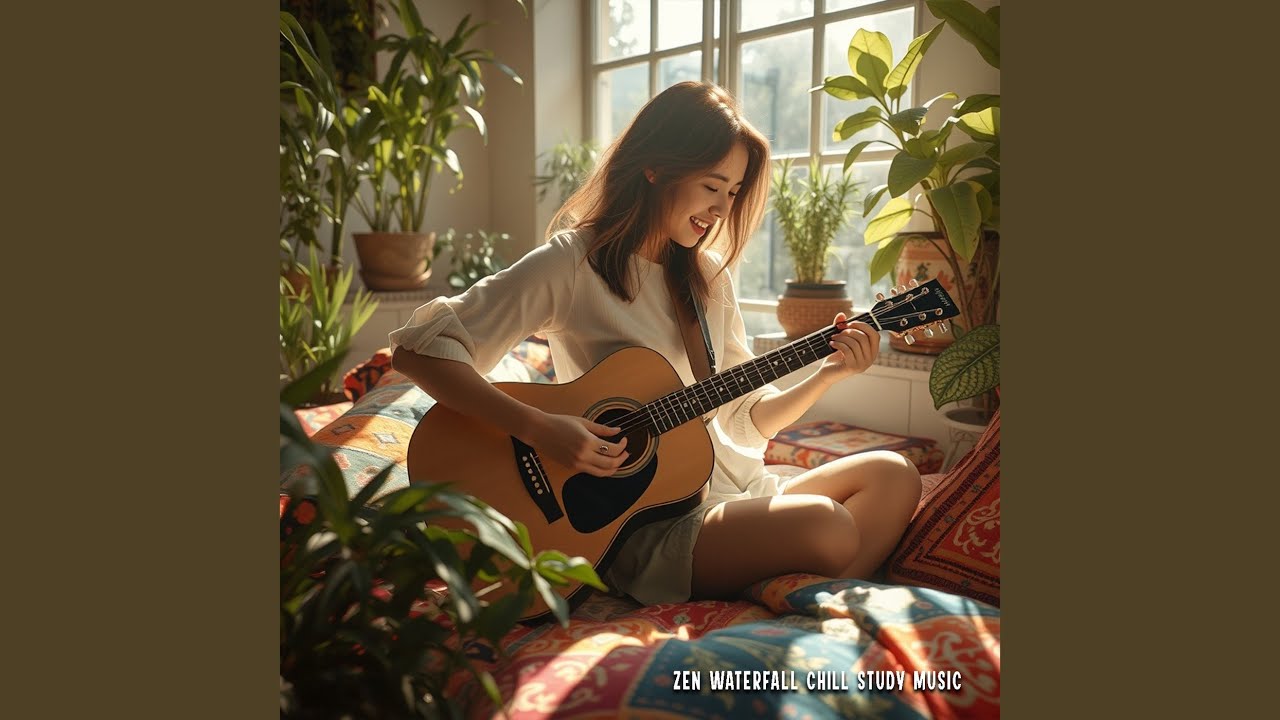 Zen Waterfall Chill Study Music - YouTube