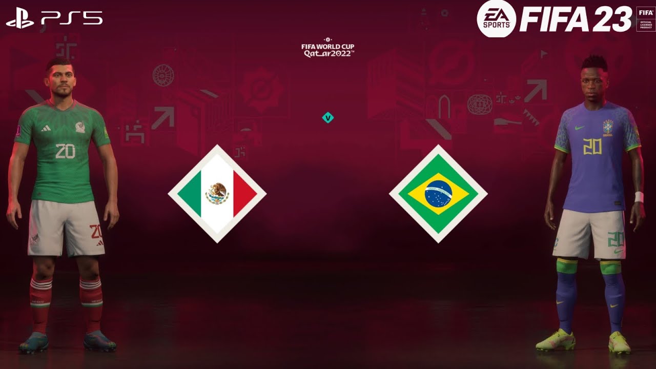 FIFA 23 - México vs Brasil | Gameplay PS5| Copa do Mundo FIFA 2022 ...