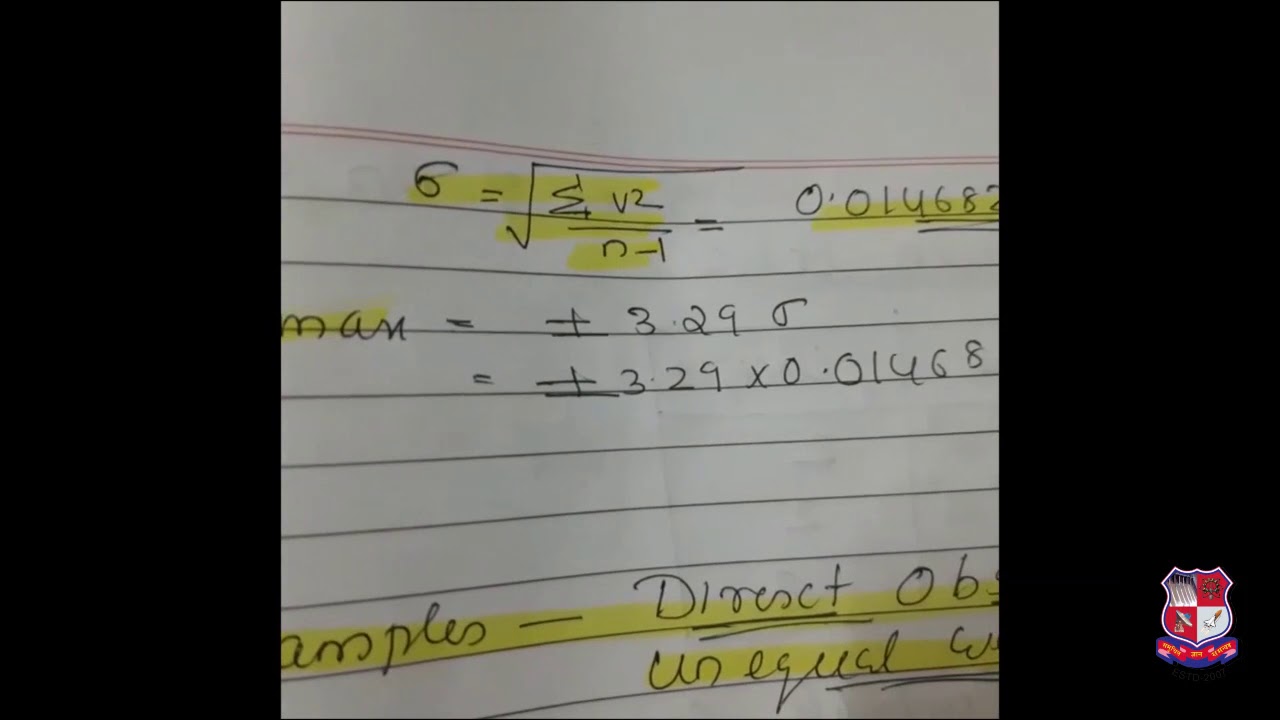 GTU_BE_CIVIL ENGINEERING_3140601_THEORY OF ERRORS 1 - YouTube