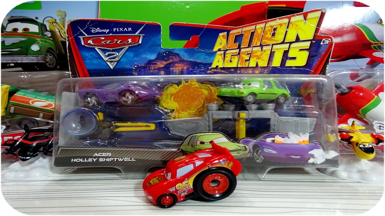 Cars Action Agents - Disney Cars İkili araçlar ve fırlatıcı - YouTube