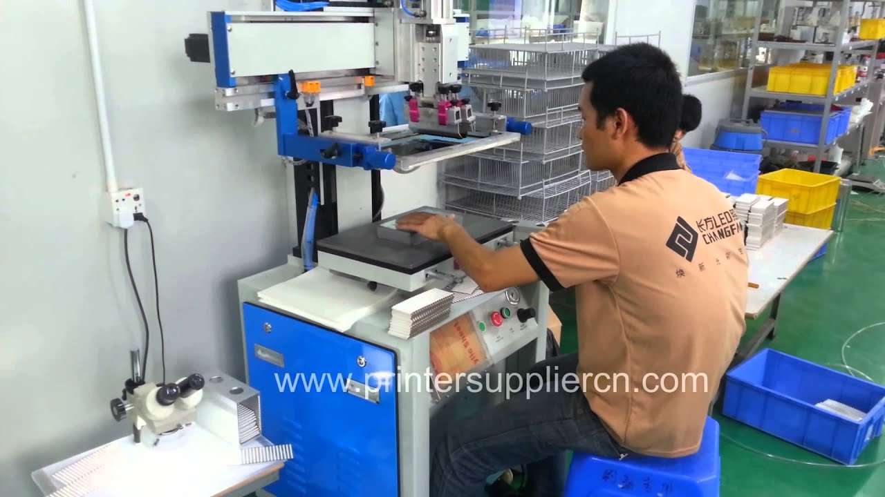 Screen printing machine for phone case - YouTube
