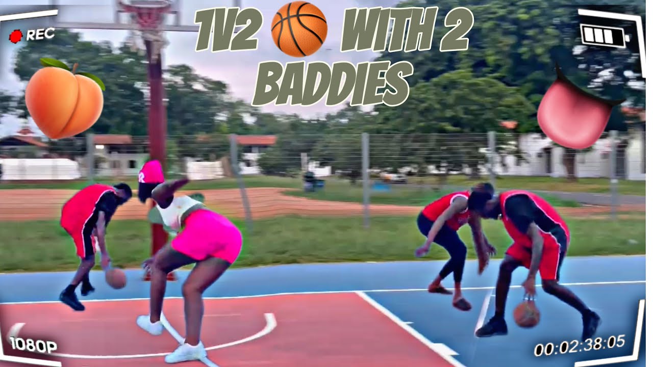 1v2 BASKETBALL 🏀 WITH TWO BADDIES🍑(Gone wrong ) - YouTube