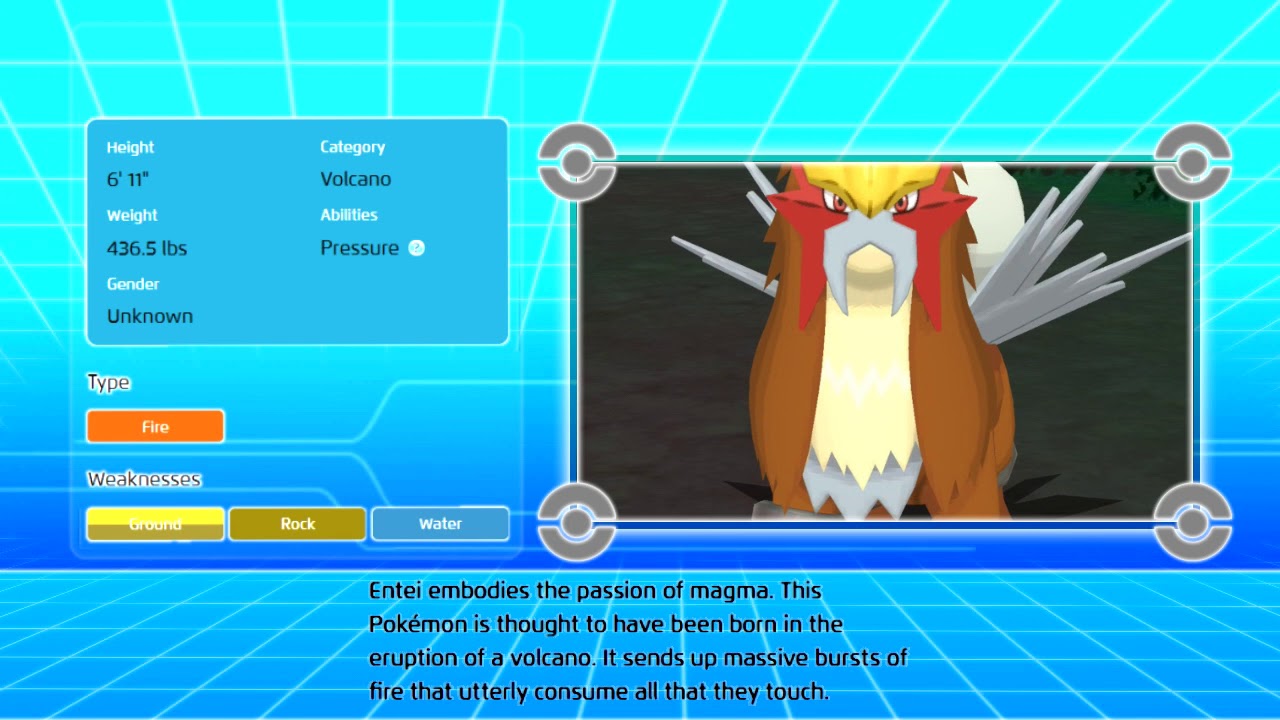 Entei #244 Pokedex Go Data - YouTube