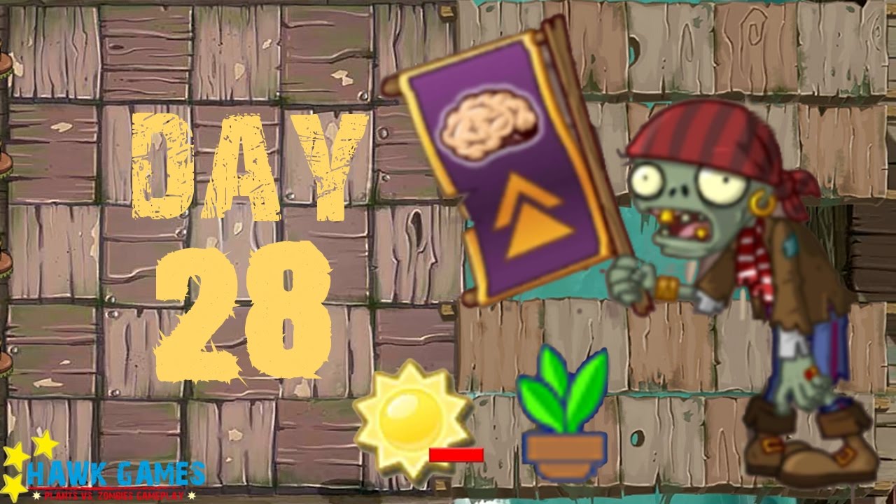 Plants vs Zombies 2 - Pirate Seas - Day 28 [Jolly Roger Zombie] No ...