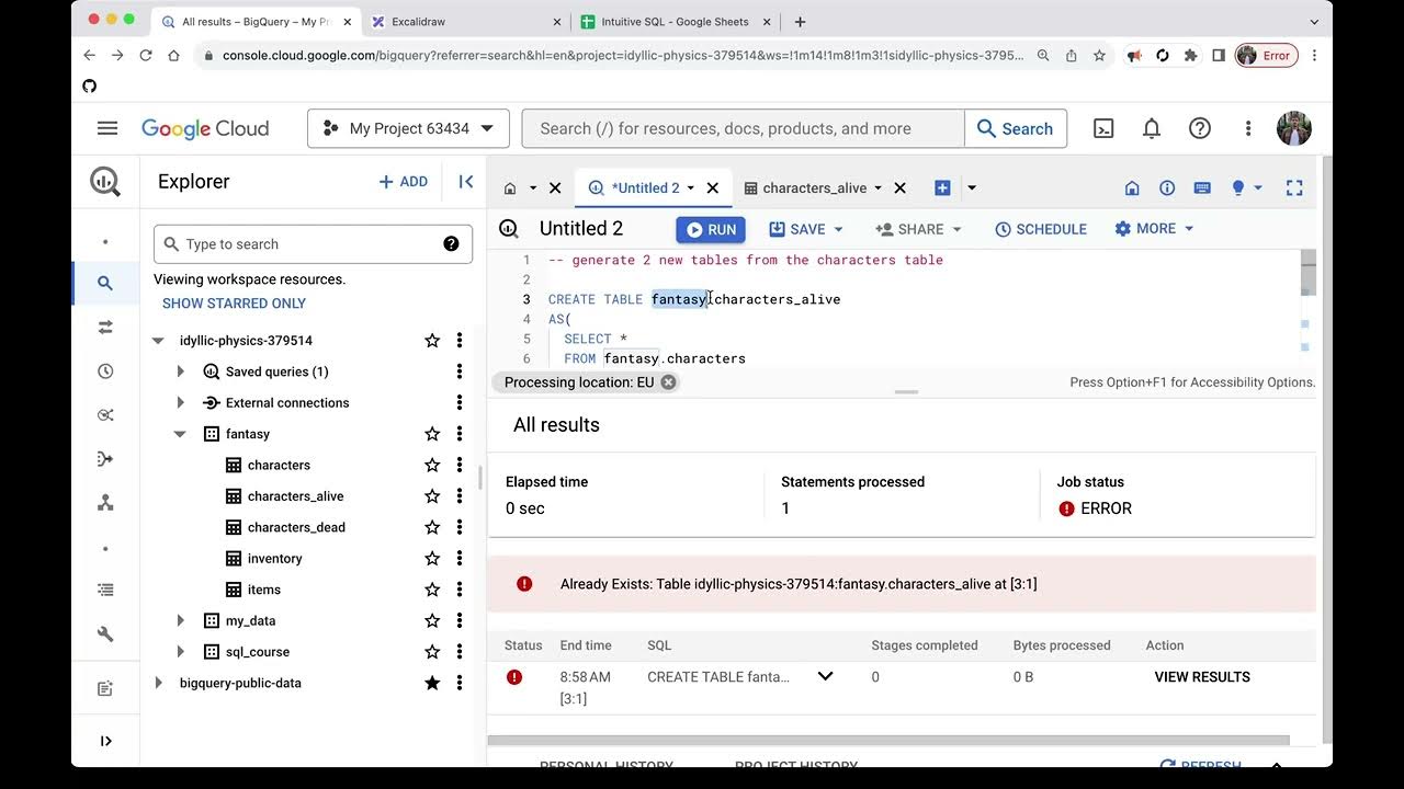 Intuitive SQL For Analytics | Create BigQuery tables from queries - YouTube