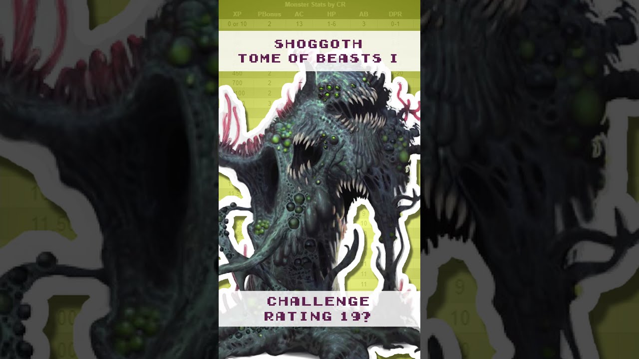 Exposed D&D 5e Shoggoth Challenge Rating #Shorts - YouTube