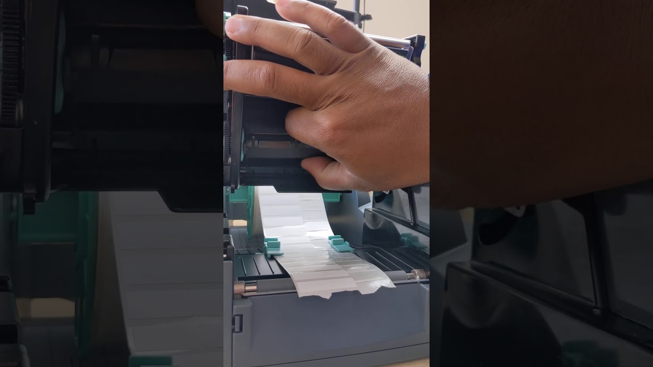 How to install paper and Ink Ribbon Godex G500 - YouTube