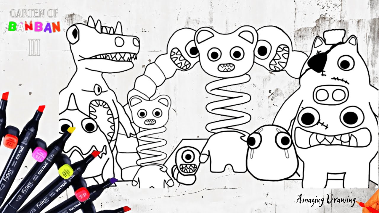 How to color easy Garten of BanBan #23 / How to Color Banban characters ...