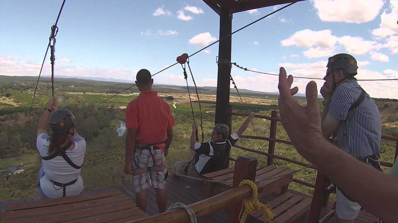 Adrenaline Addo 500m Zipline - YouTube