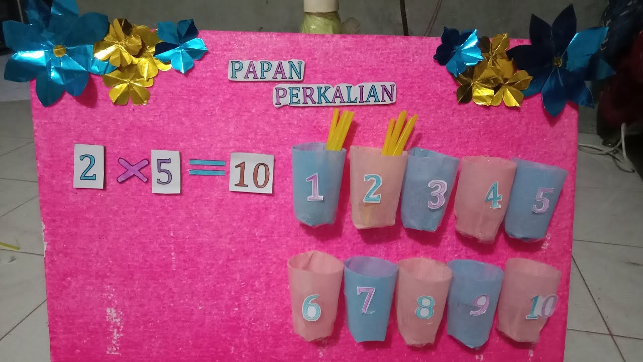 Cara membuat media pembelajaran "PAPAN PERKALIAN" untuk kelas 4 SD ...