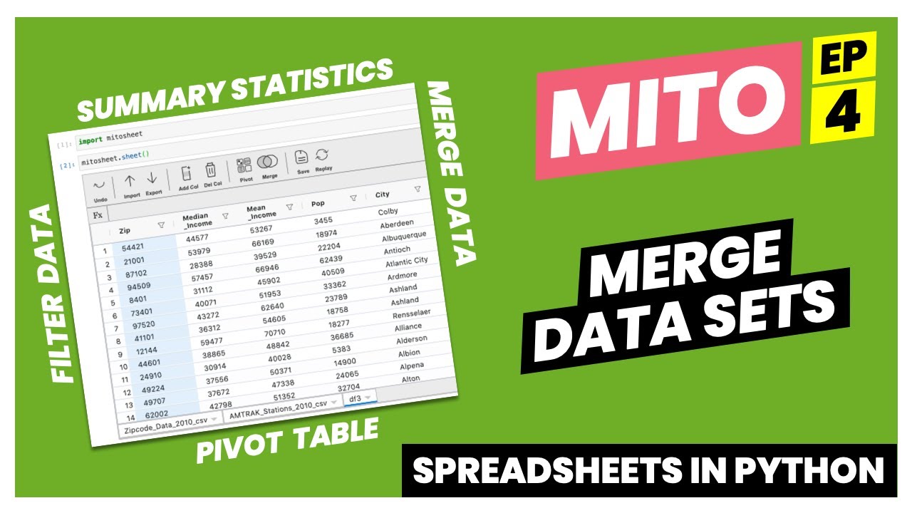Mito Tutorial Ep. 4 - Merging Datasets Together - YouTube
