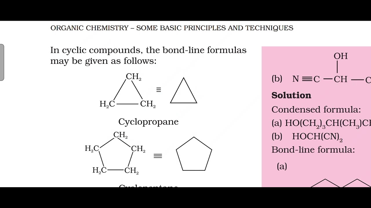 Structural representation of organic compounds || Class 11 || NCERT ...