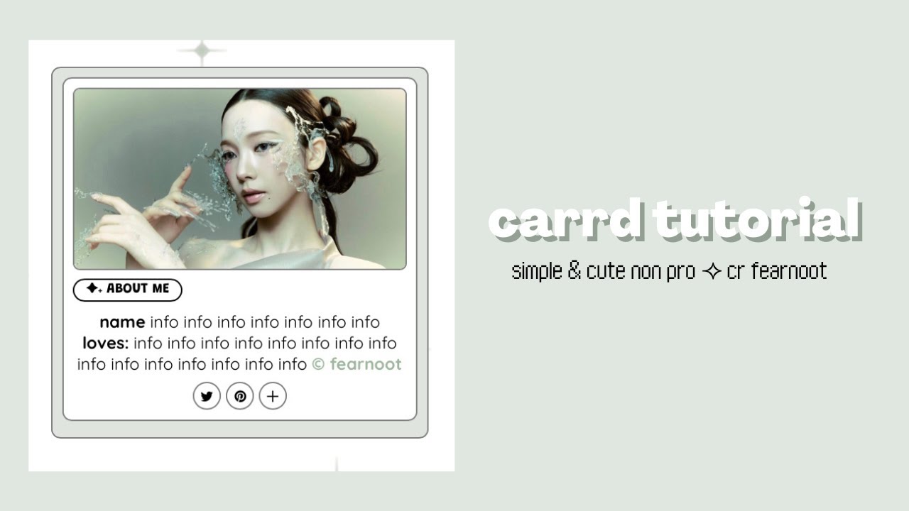 simple & cute carrd tutorial | © fearnoot - YouTube
