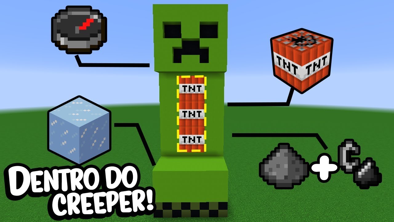 Minecraft: COMO É DENTRO DE UM CREEPER?! - YouTube