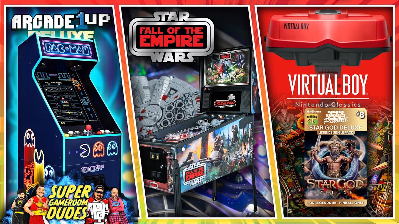 Star Wars Fall Of The Empire Stern Pinball, Arcade1Up Pac-Man Neon ...
