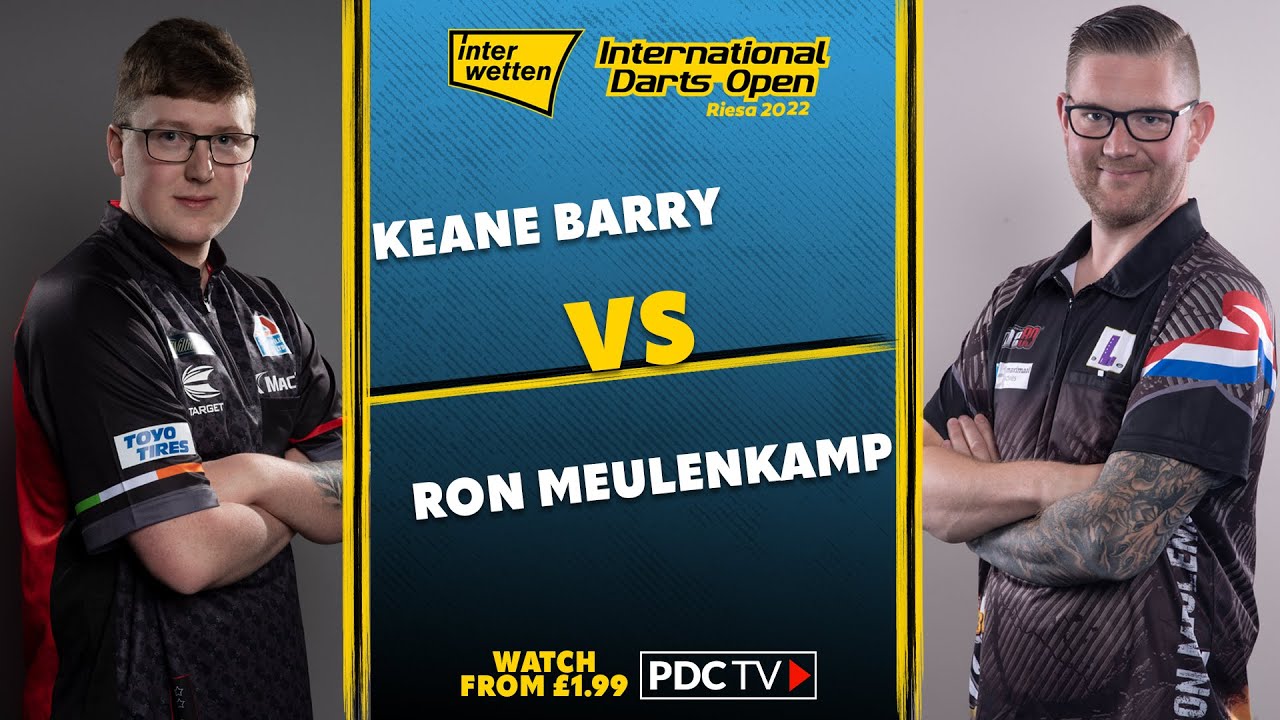 PDC International Darts Open 2022 Round 1 Keane Barry v Ron Meulenkamp ...
