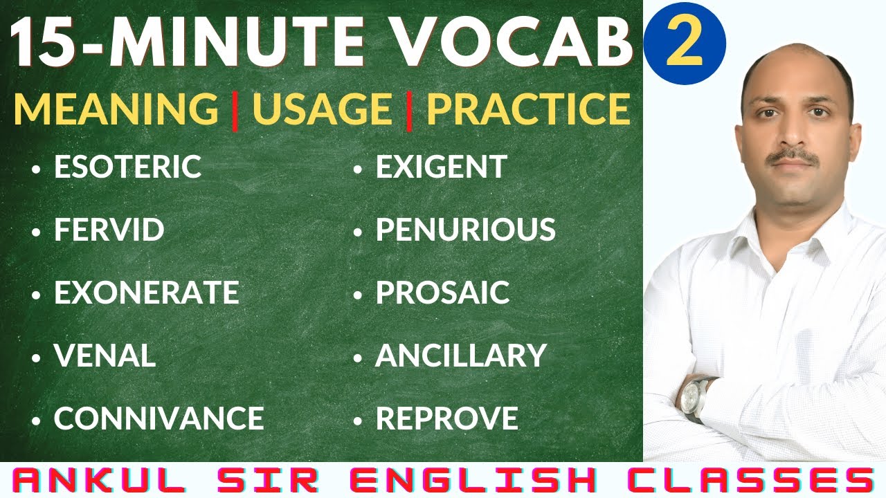 IMPORTANT VOCABULARY USAGE WITH EXAMPLES AND PRACTICE || ENGLISH FOR ...