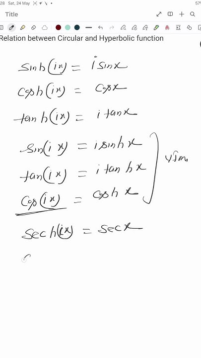 Circular vs Hyperbolic Functions | Magical Relation Revealed! | Maths Shorts by Dr. Mukesh ...