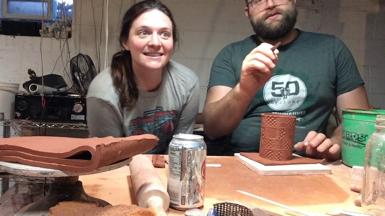 Making a Soft Slab Mug with Texture - YouTube