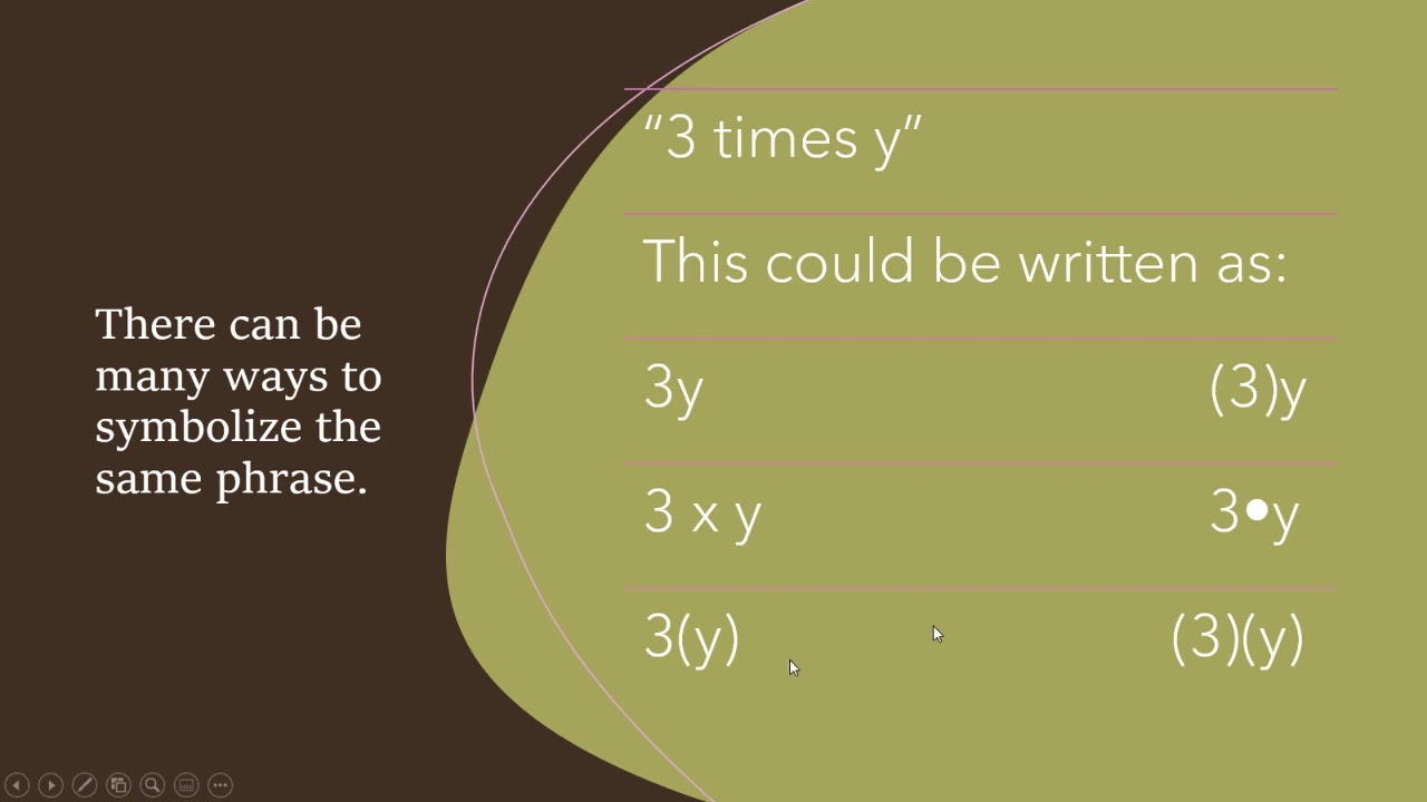 Algebra 1 Translating Algebra Words and Symbols - YouTube