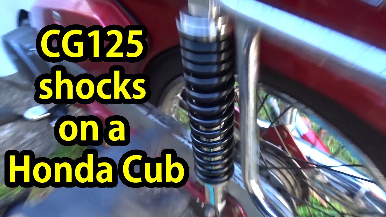 installing Honda CG125 Shocks on a Honda Cub - YouTube