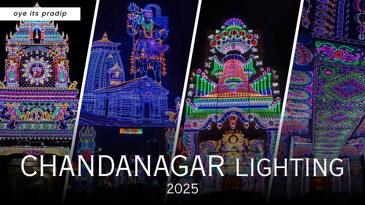 Chandannagar lighting 2025 exclusive video - YouTube