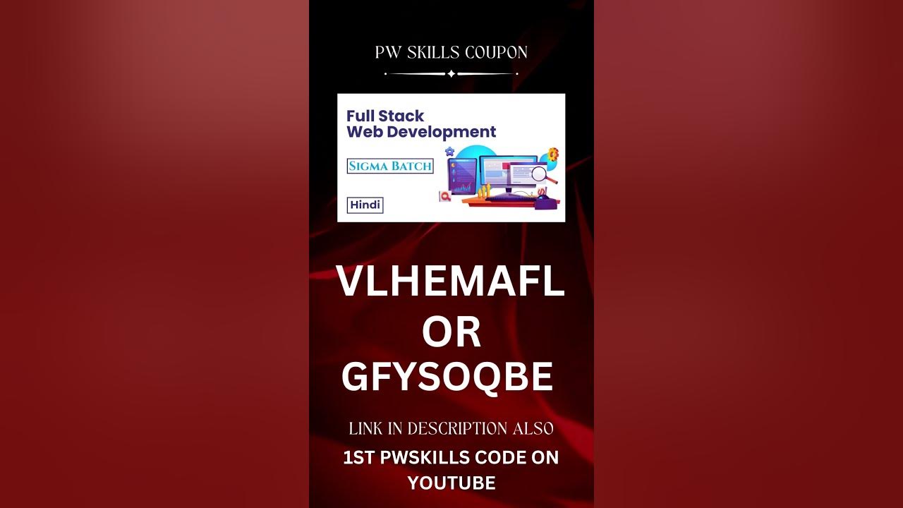 PWSKILLS COUPON CODE || PW SKILLS FULL STACK WEB DEVELOPMENT DISCOUNT. - YouTube