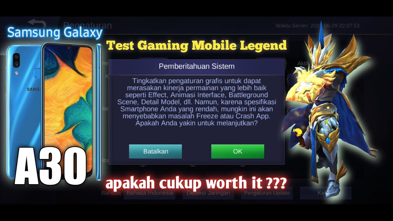 Samsung Galaxy a30 Gaming test MOBILE LEGEND ? - YouTube