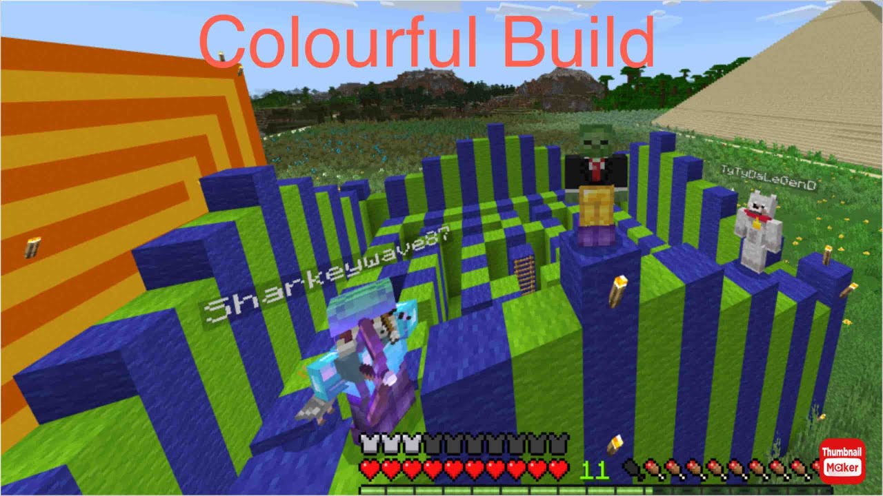Minecraft Xbox EP172 Colourful Build - YouTube