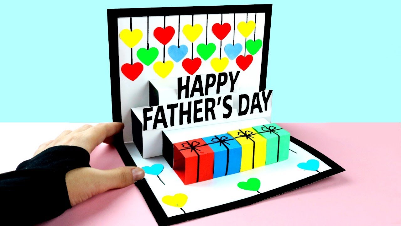 Beautiful POP UP Fathers Day Greeting Card Idea | DIY Birthday POP-UP ...