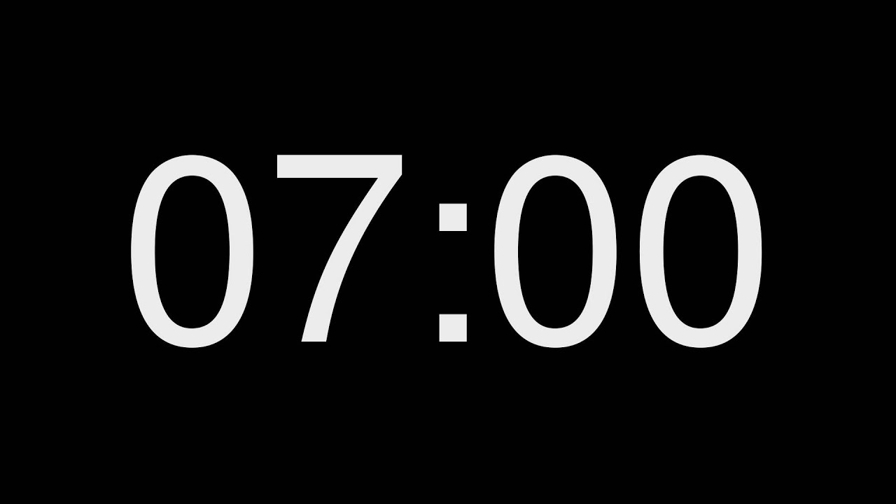 7 minute timer with alarm ⏰ | Countdown with Alarm Sound - YouTube