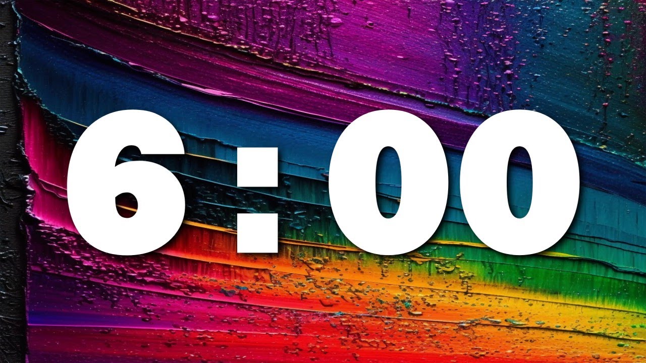 [ 6:00 ] Rainbow Texture Countdown Timer - YouTube