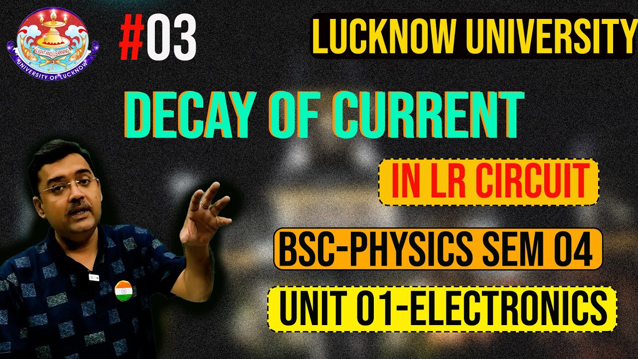 B.SC LU II Sem 04 II L-03 II Electronics II decay of current in the LR ...
