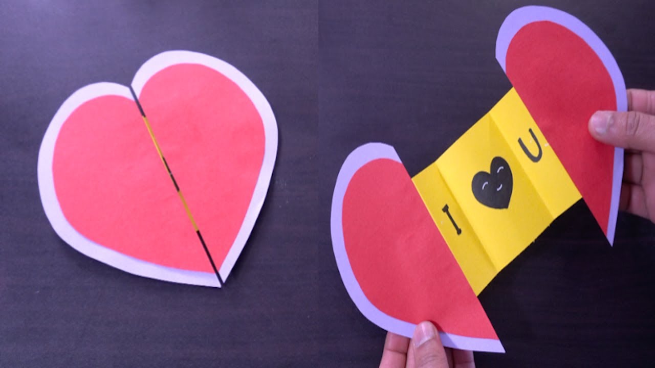How To Make Paper Heart With A Message| DIY Paper Art & Craft Ideas ...