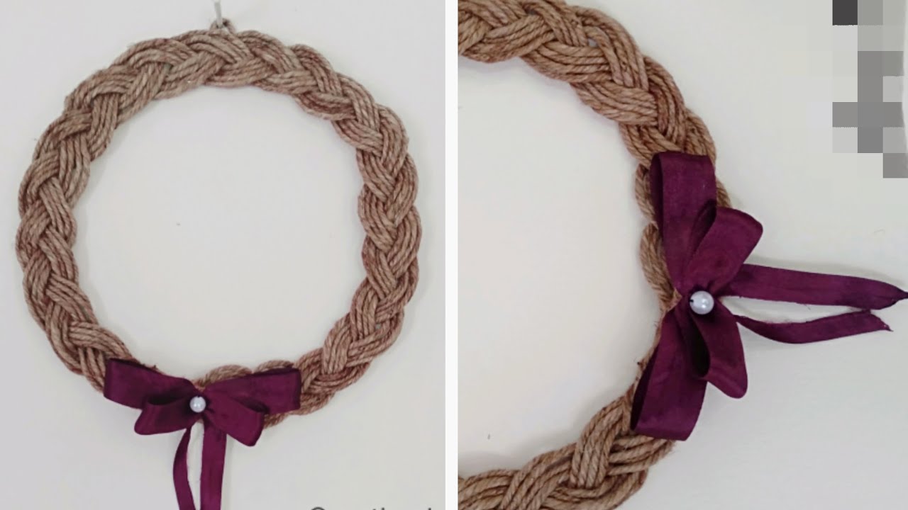 How to make a beautiful and easy wall hanging by using jute thread ...