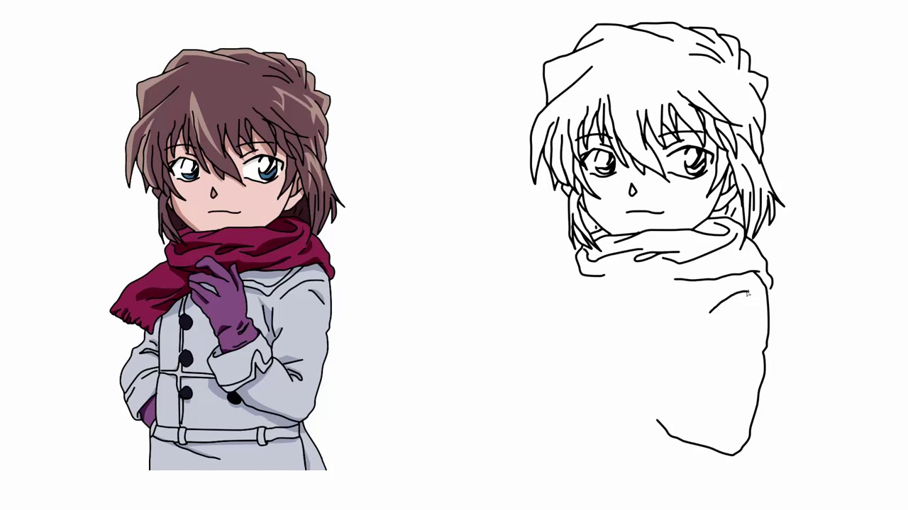 How to draw Ai Haibara from Detective Conan - YouTube
